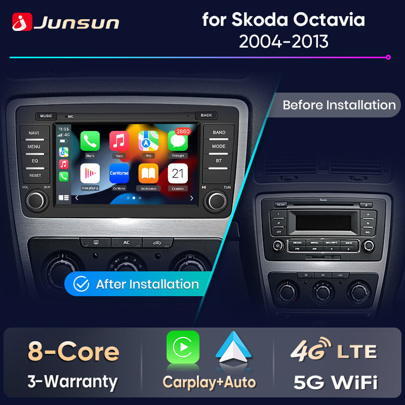 for SKODA Car Radio – Junsun Official Store